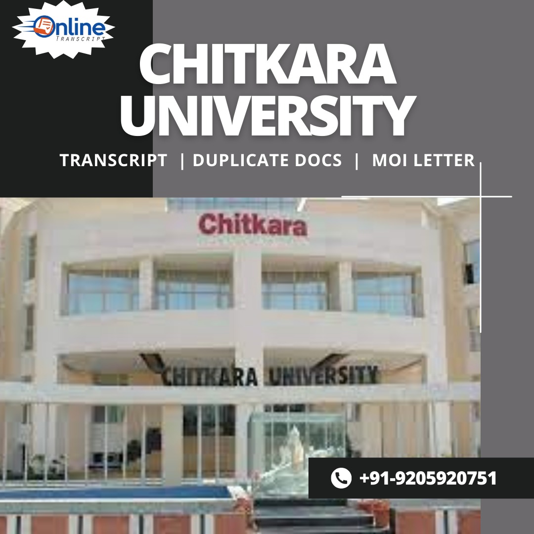 How do I get transcripts from Chitkara University? - Online Transcripts
